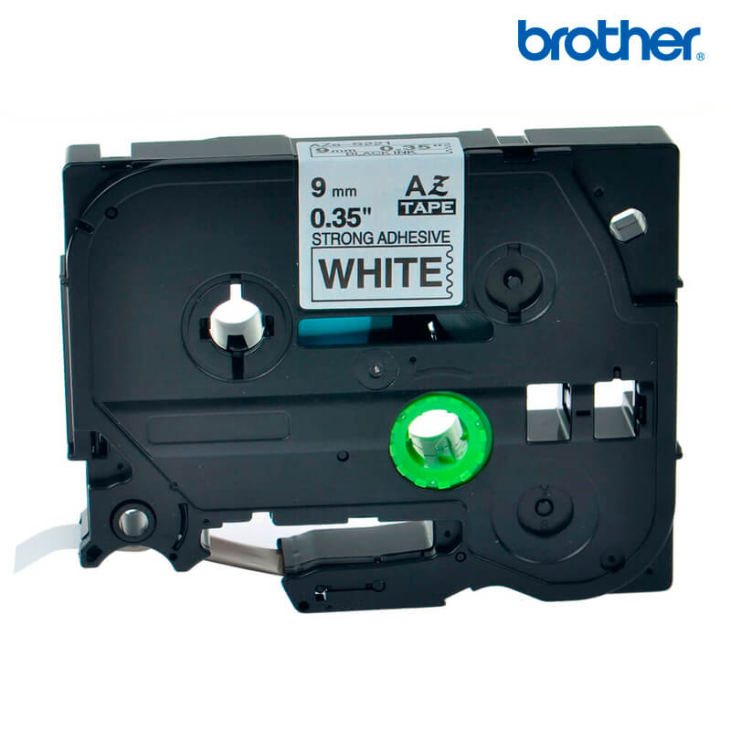 Cinta Brother TZE-S221 Negro Sobre Blanco 3/8" (9mm) Industrial - LYM ...