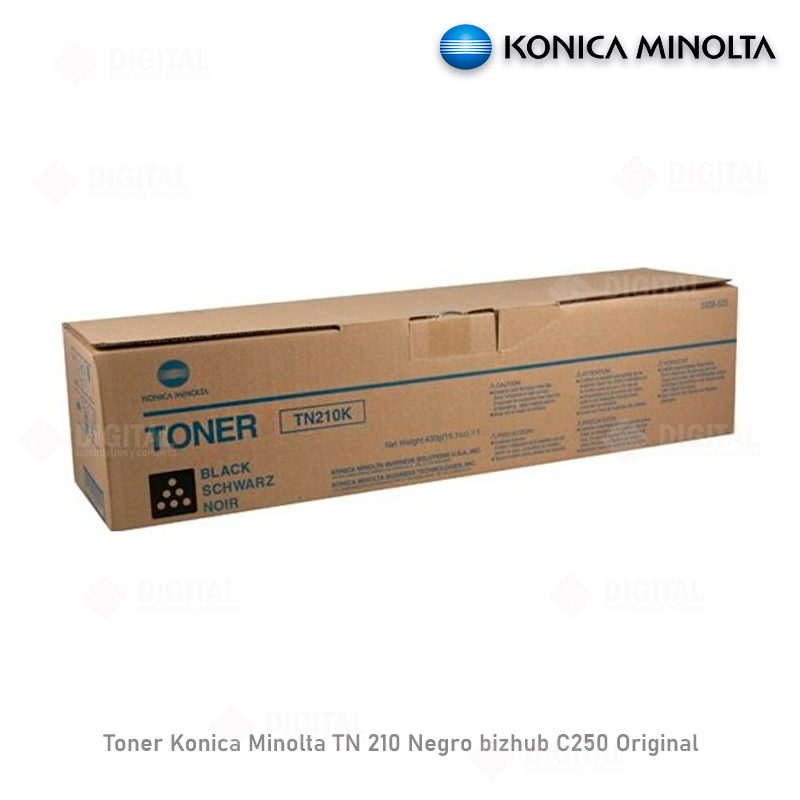 Toner Konica Minolta TN 210 Negro bizhub C250 Original - LYM DIGITAL