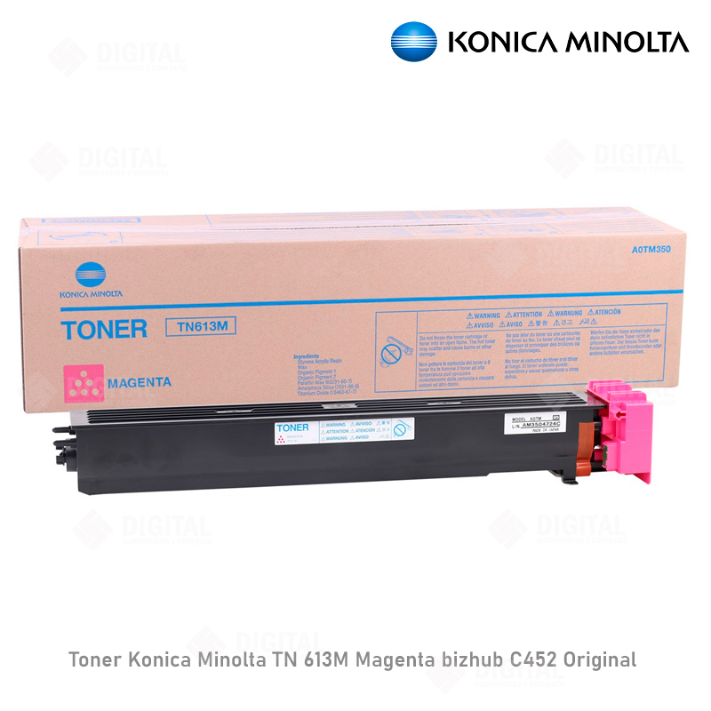 Toner Konica Minolta TN 613Y Yellow bizhub C452 Original | LYM DIGITAL